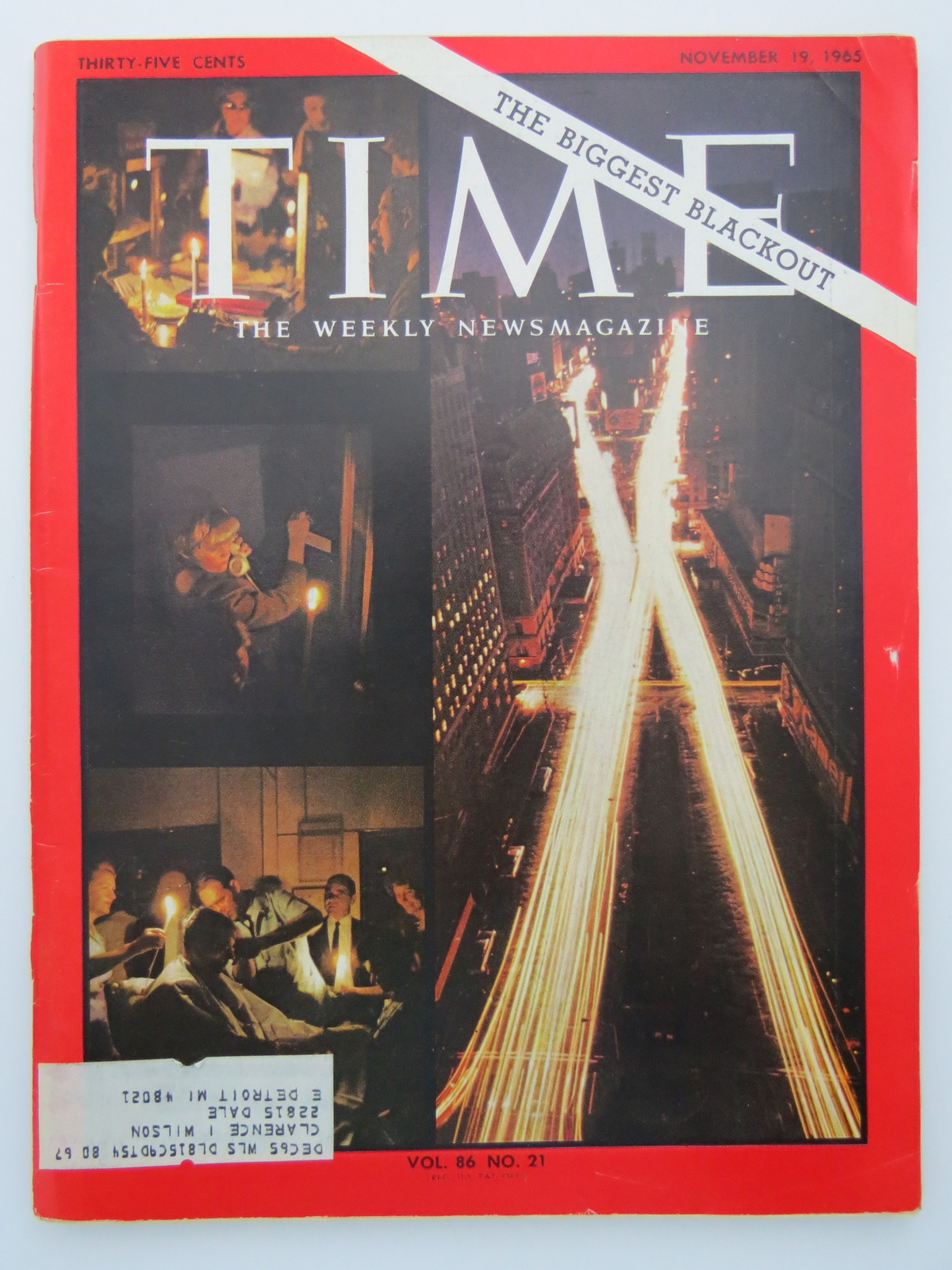 TIME MAGAZINE NOVEMBER 19, 1965 (THE BIGGEST BLACKOUT) 1965 | eBay