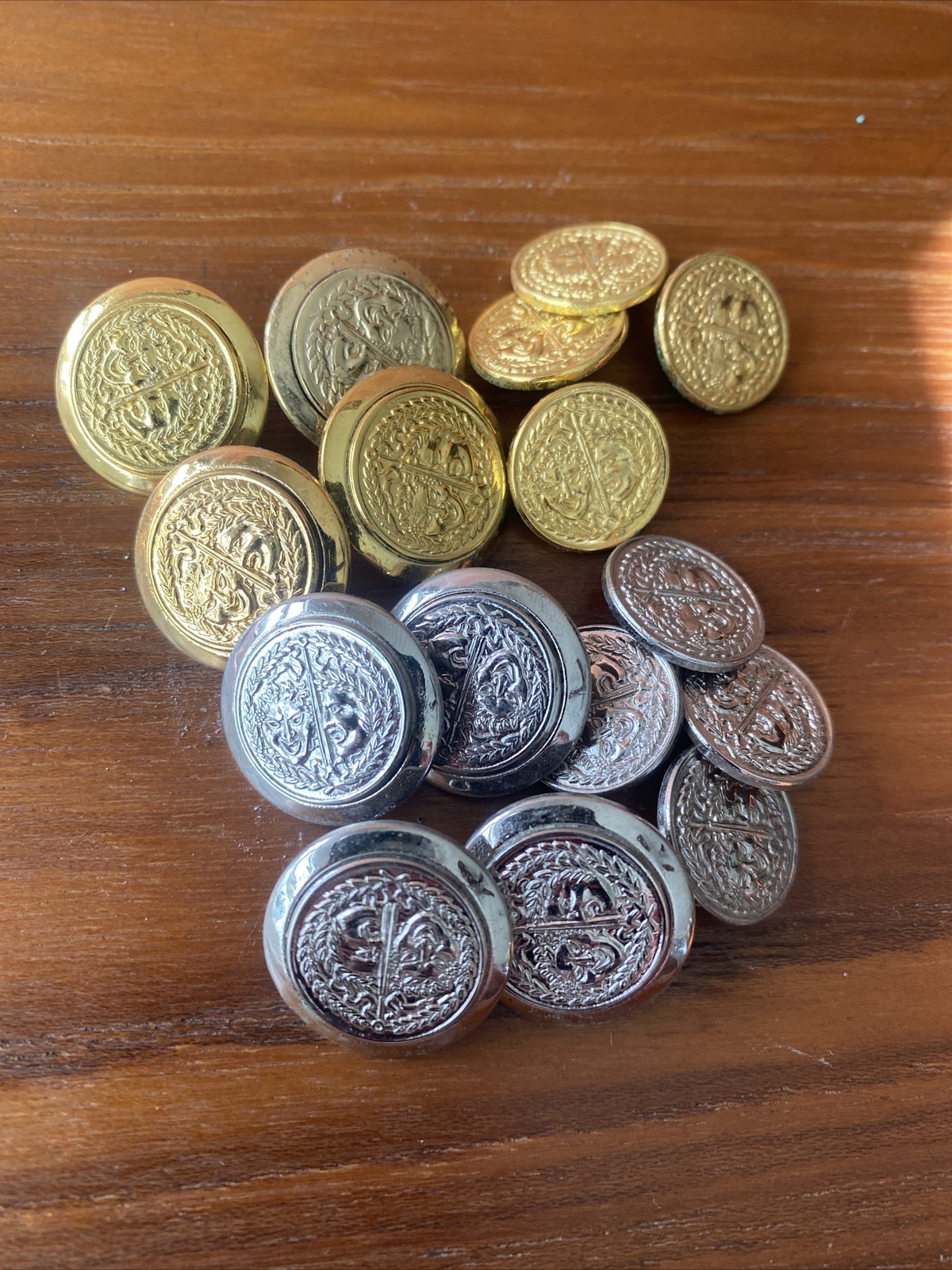 Ben Silver Golden Blazer Buttons ! 18k plated! | eBay