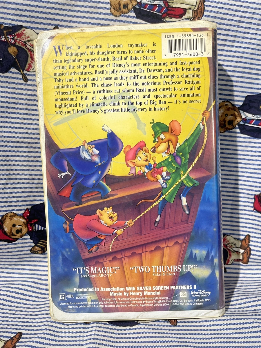 The Great Mouse Detective 1992 Vhs