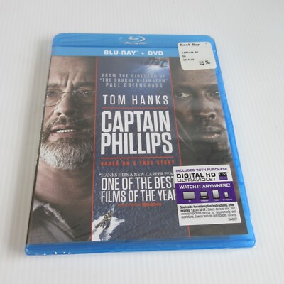 NEW - Captain Phillips (Blu-ray + DVD, 2013) Mastered In 4K, Tom Hanks ...