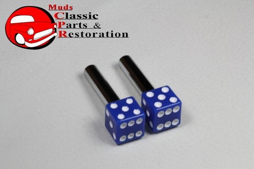 Blue Dice White Dots Door Lock Latch Knobs Custom Truck Hot Rat Street ...