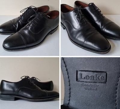 Design Loake Men's UK Size 10F 'Finsbury Claridge' Black Leather Derby ...