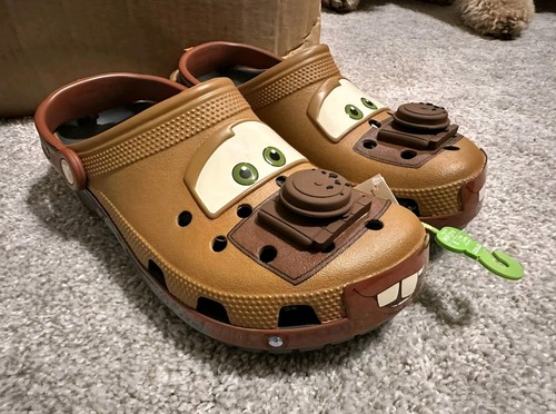 Mens Size 11 Crocs Cars Classic Clog Mater Tow Hook Disney Pixar NEW ...