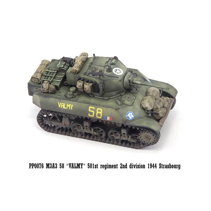 S-Model 1/72 Free French 501st Tank Regiment M3A3 Tank Valmy Finished ...