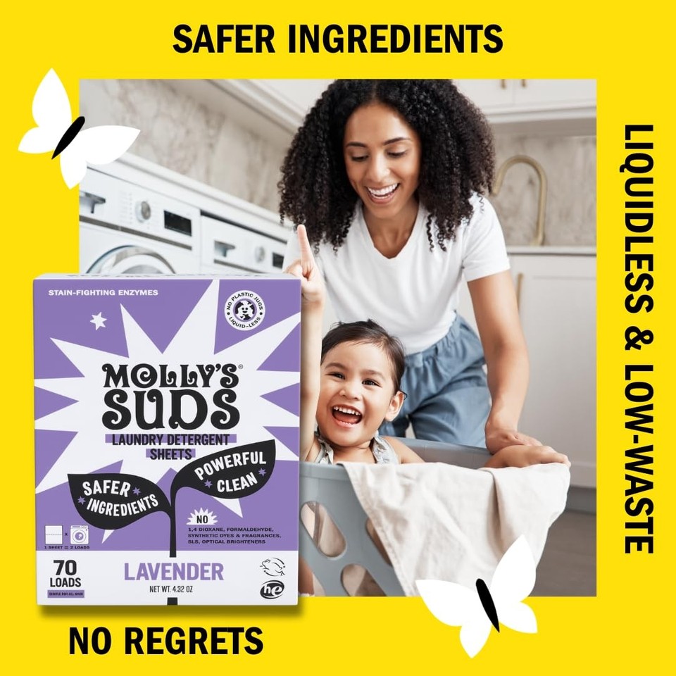 Molly’s Suds Laundry Detergent Sheets | Gentle on Sensitive Skin ...