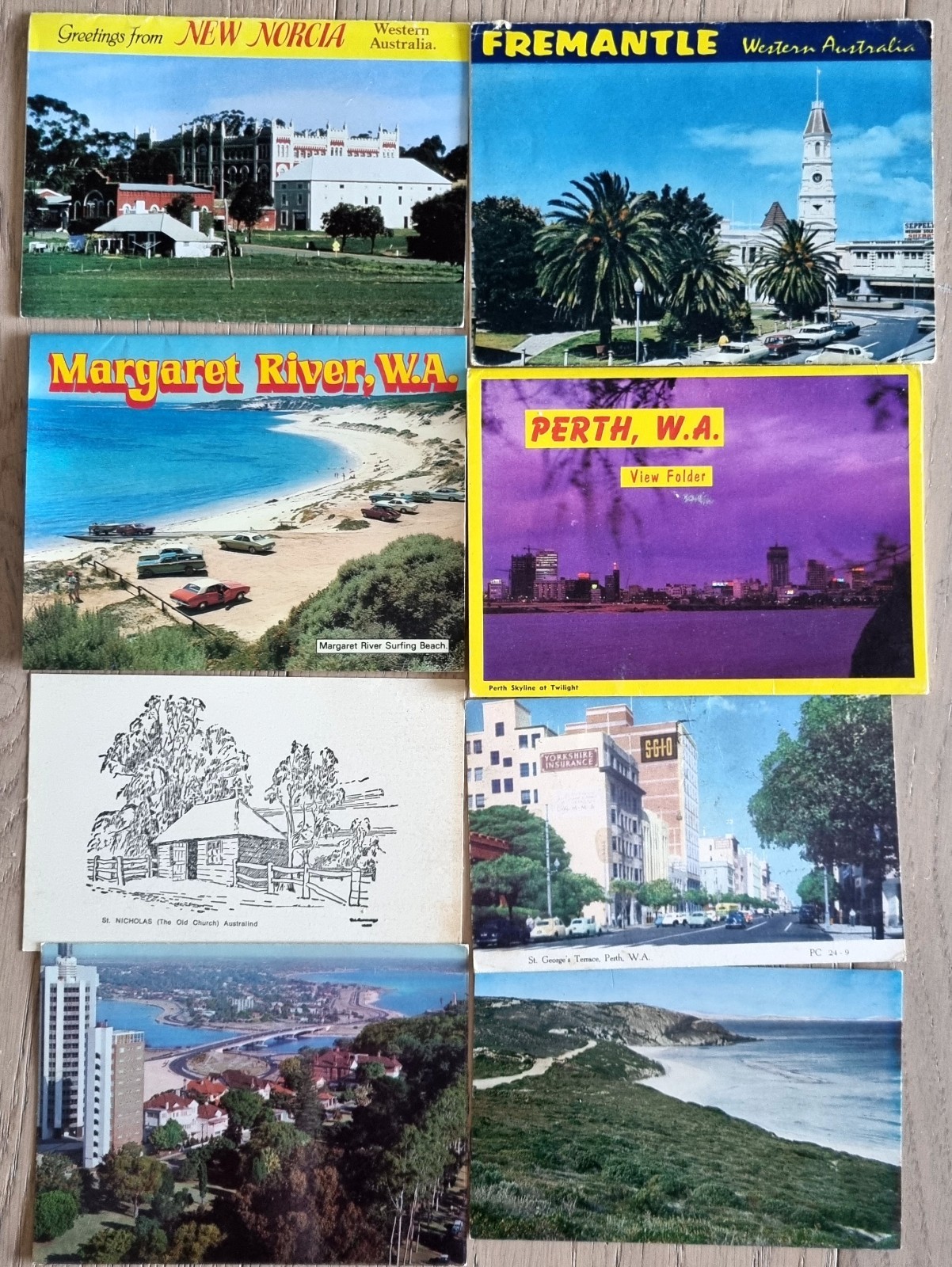 Vintage 1950s-1970s WEST AUSTRALIA POSTCARDS & FOLDERS Margaret River ...