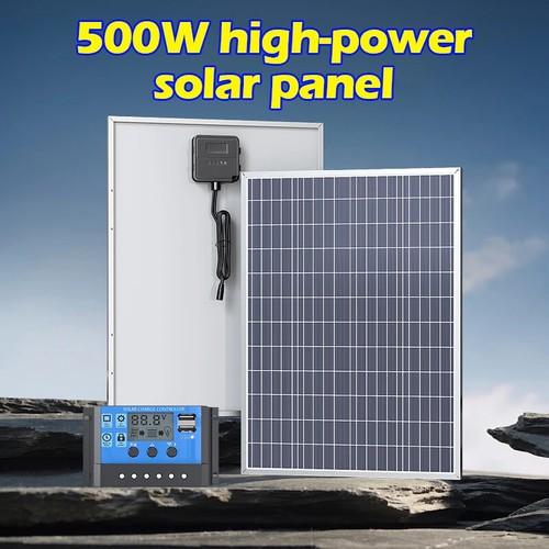 500W/1000W 12V Photovoltaic Solar Panel Power Bank Kit Controller Solar ...