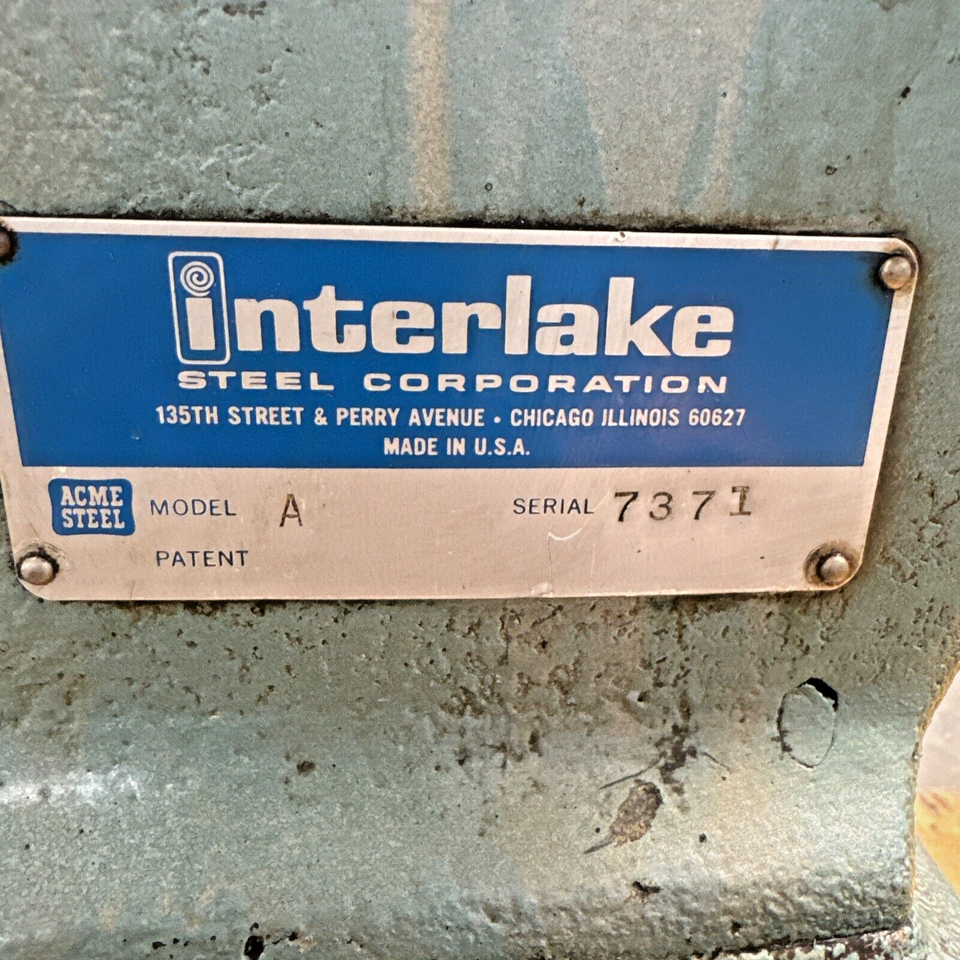 Leach Interlake Steel Stitcher Model A, Saddle Single Head Industrial ...