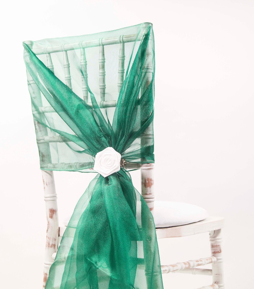 CHAIR COVER HOOD ORGANZA VARIOUS COLOURS WEDDING EVENT VENUE CHAIR ...
