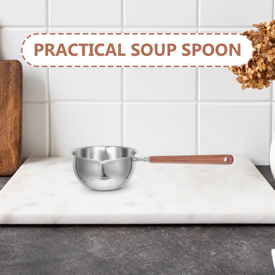 Stainless Steel Soup Ladles Tea Scoop for Coffee with Pouring Spout ...