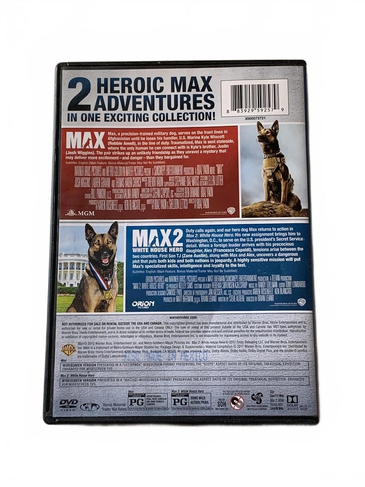 Max 2 Film Collection DVD - Max & Max 2 White House Hero | eBay UK