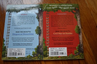 Magic Tree House Books # 20 #21 Dingoes at Dinner Time & Civil War no ...