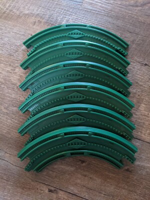 Fisher Price GeoTrax Dark Green Train Curved Track Lot 6 Geo Trax | eBay