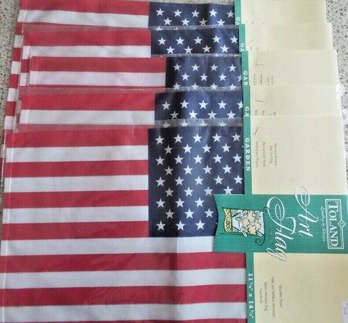75% off of 10 US Garden Flags by Toland 11" x 14" New in PKG.Overstock ...