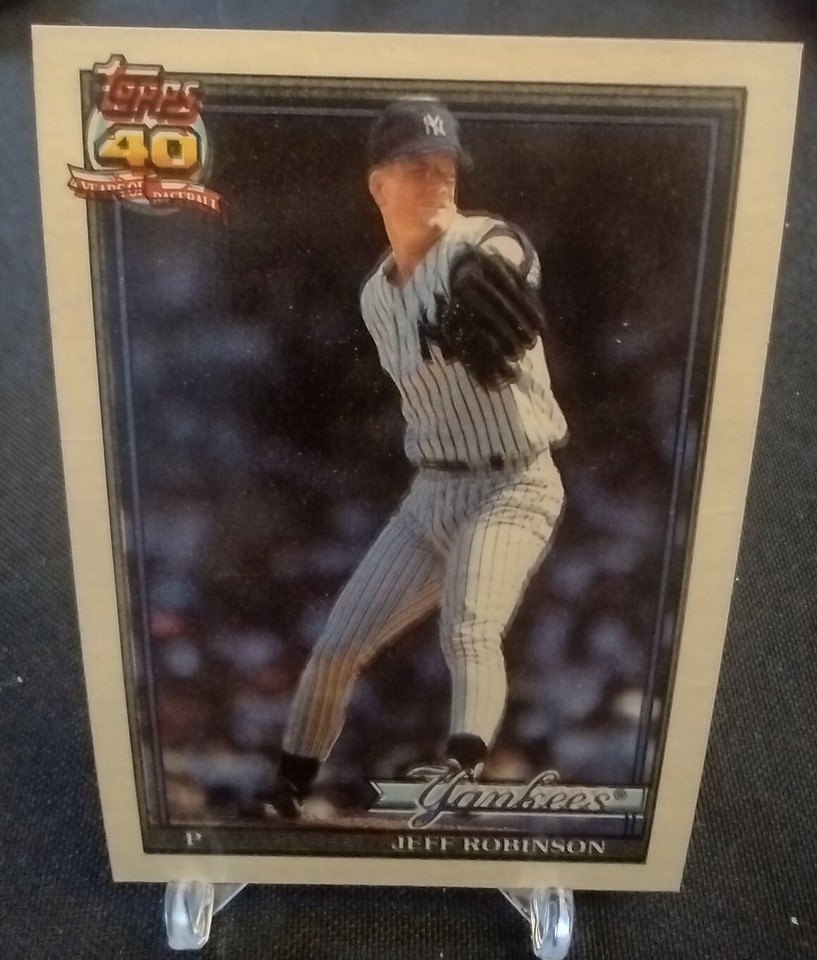1991 Topps 40 Years Baseball ERROR MISPRINT CARD #19 Jeff Robinson ...