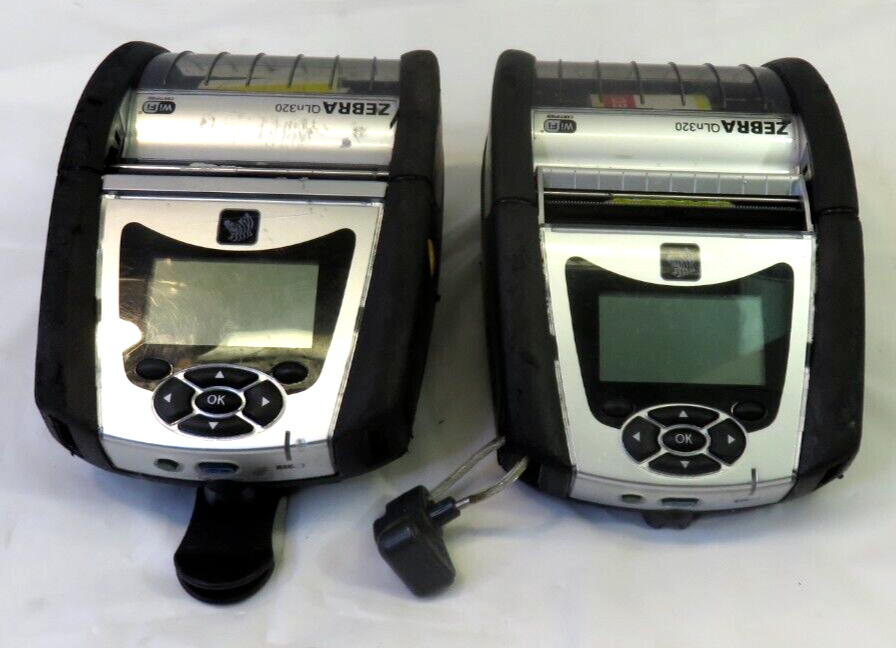 ZEBRA QLn320 Mobile Direct Thermal Label Printer, Lot of 2, FOR PARTS ...