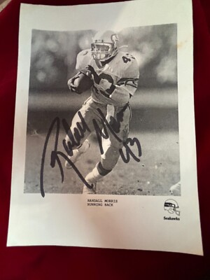 Seattle Seahawks Running Back Randall Morris Meet Greet Signed Photo 5x ...