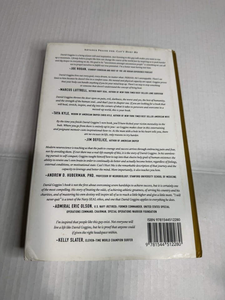 David Goggins Can't Hurt Me Hardcover English Biography Self-Help Book ...