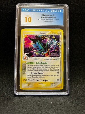 Pokemon GYARADOS 8/110 (Reverse Holo) Holon Phantoms - CGC 10 Pristine ...