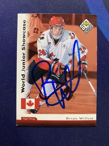 1998-99 UD Choice Hockey WJS #273 BRIAN WILLSIE Autograph Team Canada ...