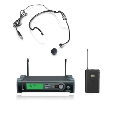UHF Wireless Headworn Headset Microphone mic System for Live Theater ...