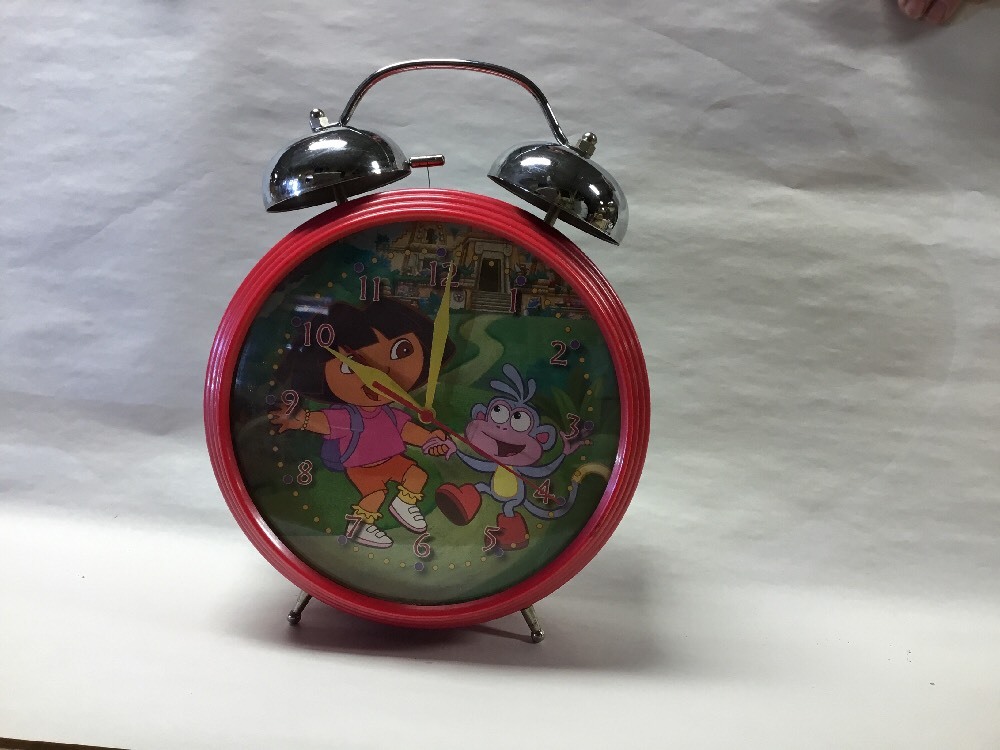 Nickelodeon Dora the Explorer Theme Analog Quartz Red Alarm Clock Large ...