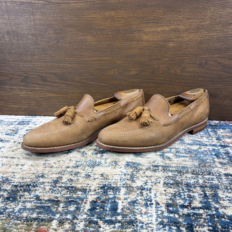 Allen Edmonds Lake Shore Dr Loafers Shoes Tan Suede Tassel Dainite Mens ...