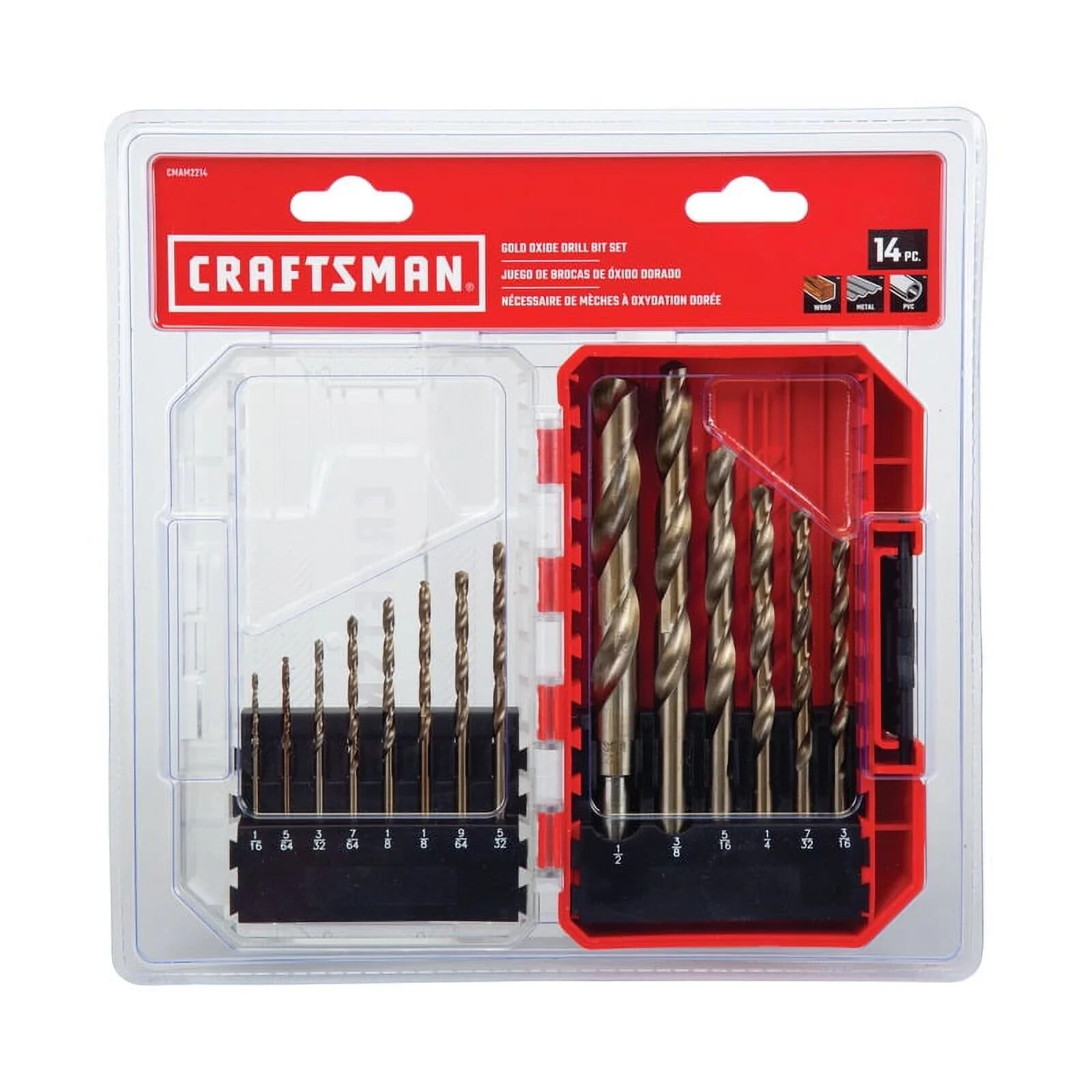 CRAFTSMAN Drill Bit Set, Gold Oxide, 14-Piece (CMAM2214) | eBay