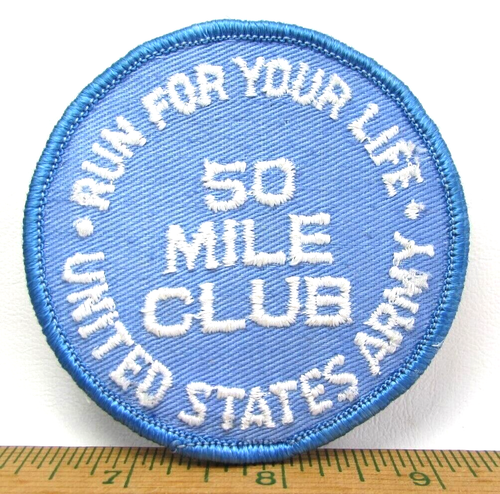 Vintage Army Run For Your Life 50 Mile Club Jacket Patch United States ...