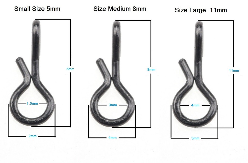 Fast Snap 5/8/11 mm Quick Link No Knot Clip Speed Attach Fly/Lure ...