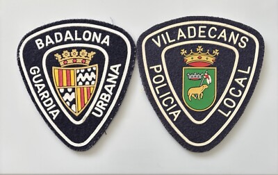 Two Spanish police patches Viladecans And Badalona Spain | eBay