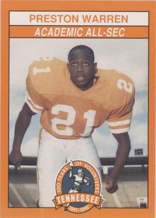1990 100 Years of Tennessee Volunteers - Academic All-SEC Preston ...