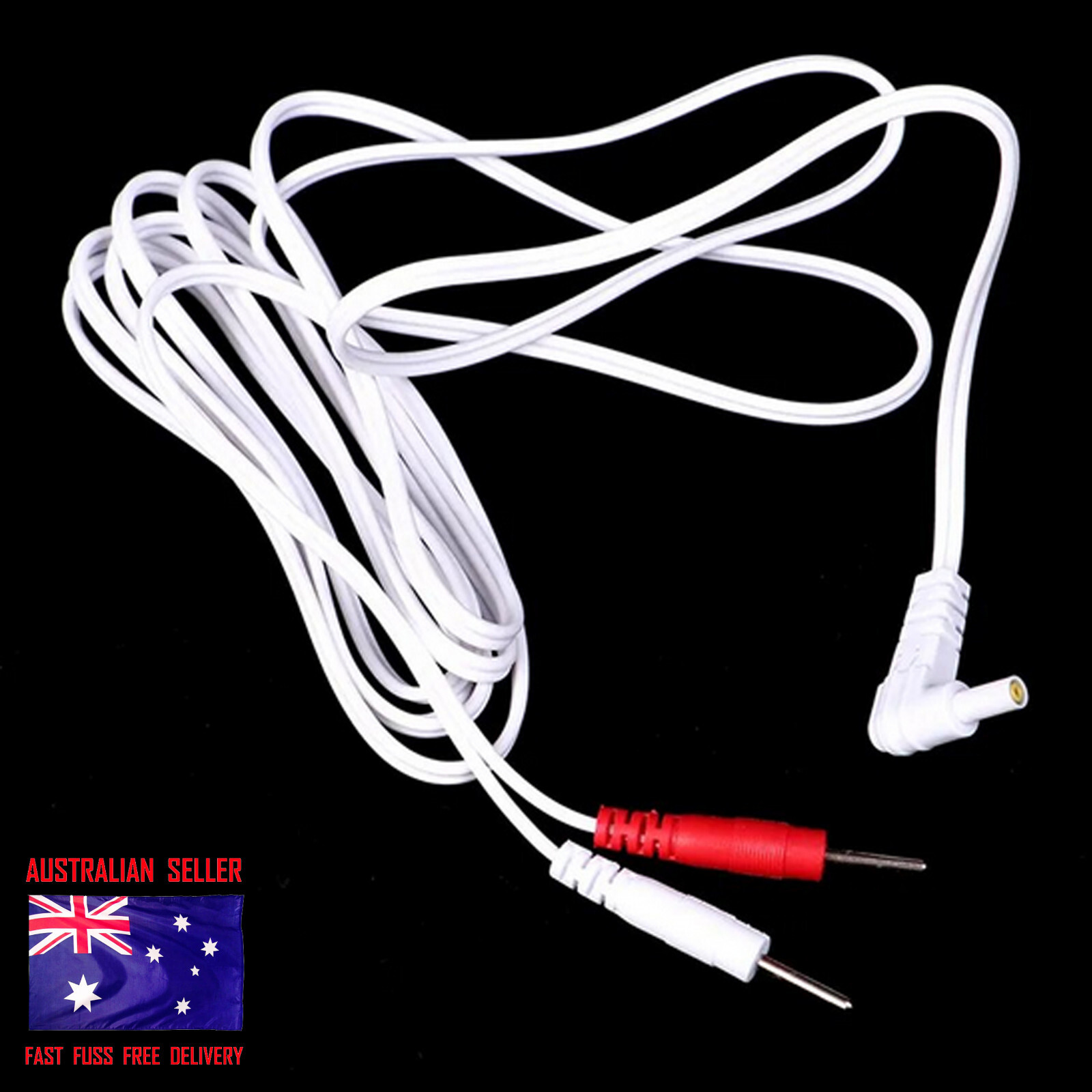 TENS EMS ELECTRODE CABLES WIRES LEADS - 2 CABLES FOR $23.99 ⭐⭐⭐⭐⭐ | eBay