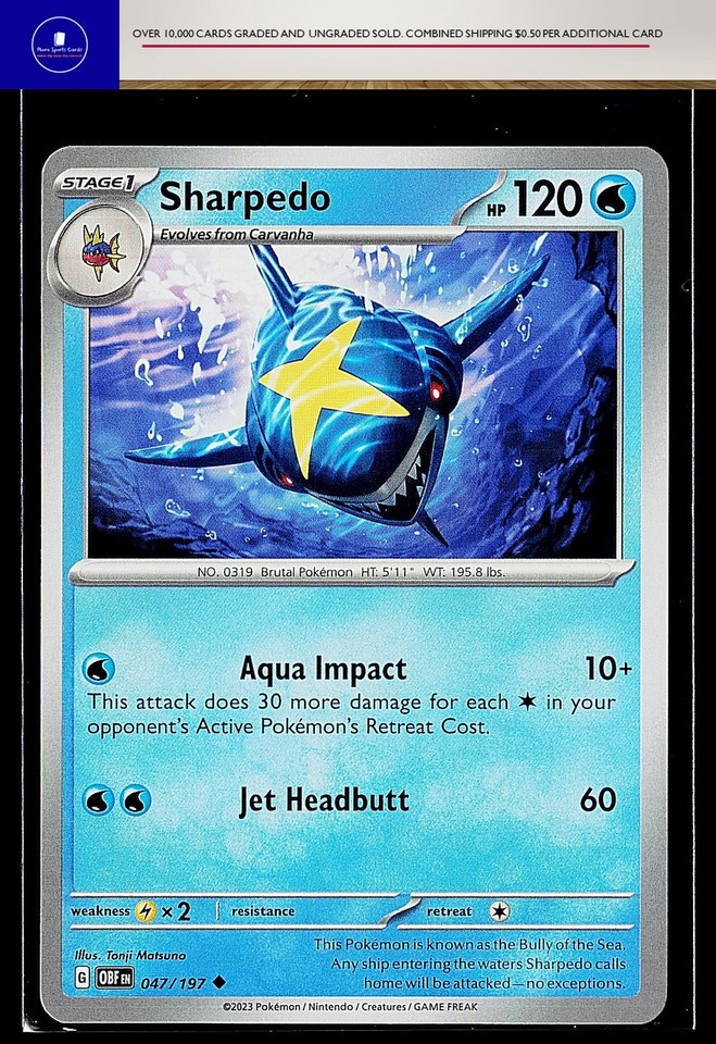 SV03: Obsidian Flames Sharpedo #047/197 Uncommon | eBay