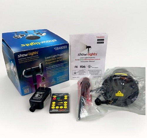 Show Lights Laser Light Projector Red Green Remote #0848093 VIDEO ...