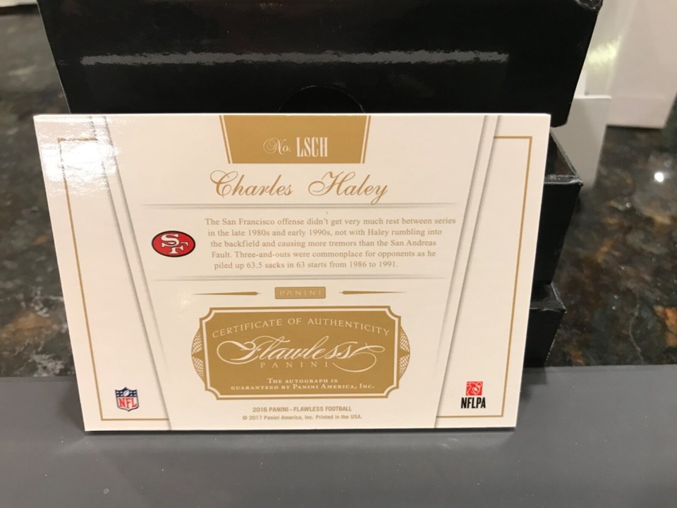 Panini Flawless On Card Autograph 49ers Charles Haley 18/25 2016 | eBay