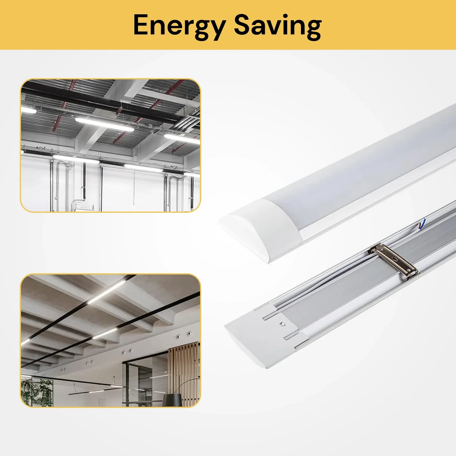 LED Slim Ceiling Batten Tube Light Linear Fluro Fluorescent 30CM 60CM ...