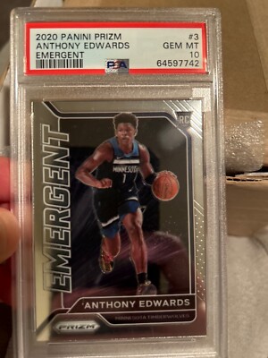 2020 Panini Prizm Anthony Edwards Emergent Silver | eBay
