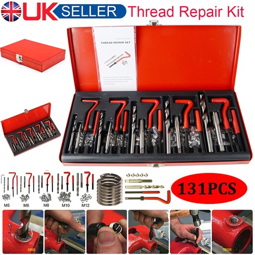 Thread Repair Kit Drill Helicoil Metric Set Heli Coil Tap Insert W ...
