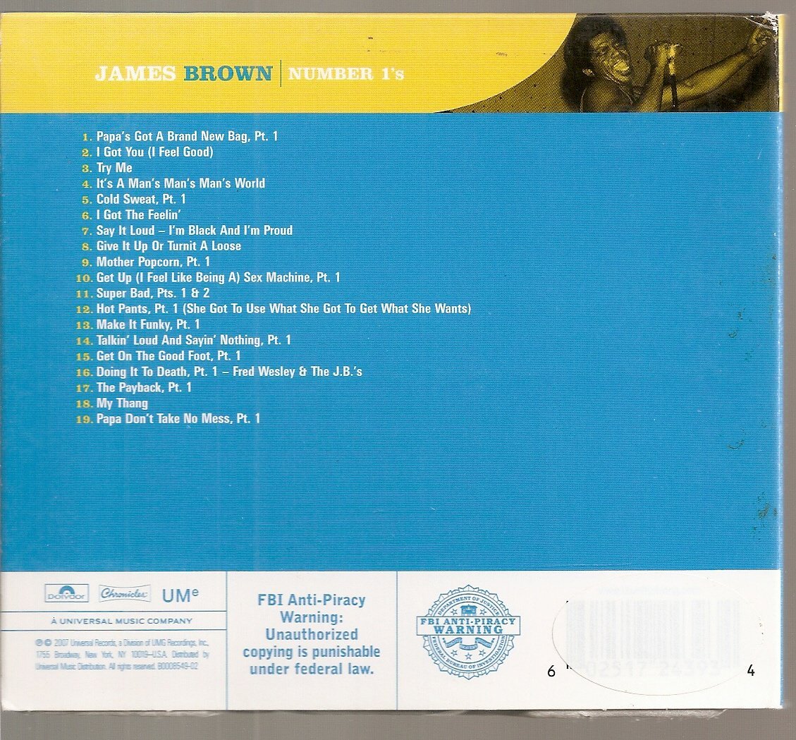 James Brown Number 1's (CD) 602517243934 | eBay
