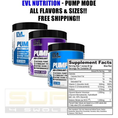 EVL Evlution Nutrition PumpMode Extreme Nitric Oxide Pump Mode - ALL ...
