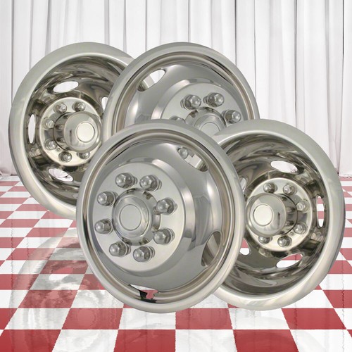 Set of 4 Polished 5 Hand Hole 17" Steel Wheel Simulators for 2003-2018 ...
