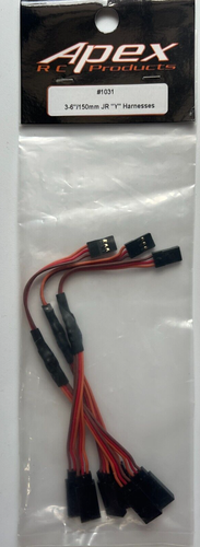 Apex RC Products JR Style 6" / 150mm Servo Y Harness - 3 Pack #1031 | eBay