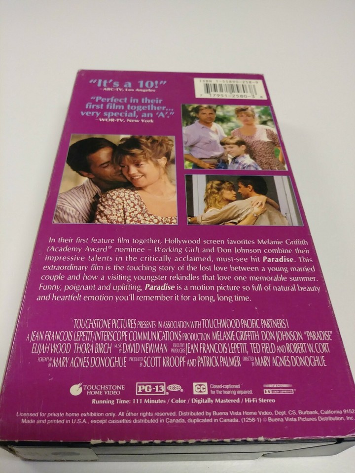 Paradise (VHS, 1992) 717951258038| eBay