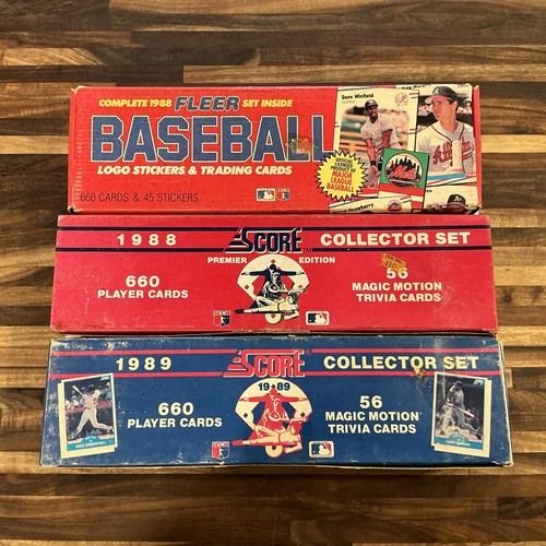 1988 FLEER BASEBALL COMPLETE SET & 1988, 1989 SCORE BASEBALL COMPLETE ...