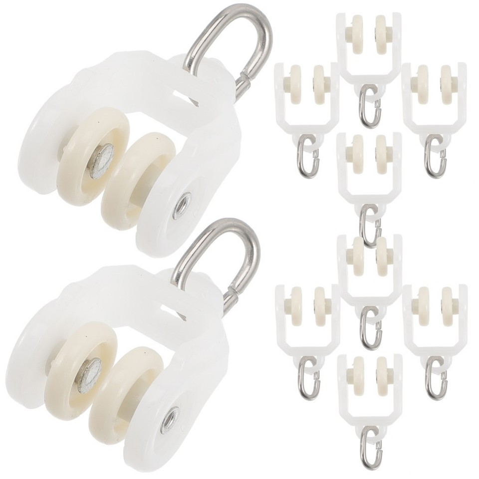 20 Pcs Curtain Track Rollers Flexible Curtain Mute Gliders net curtain ...