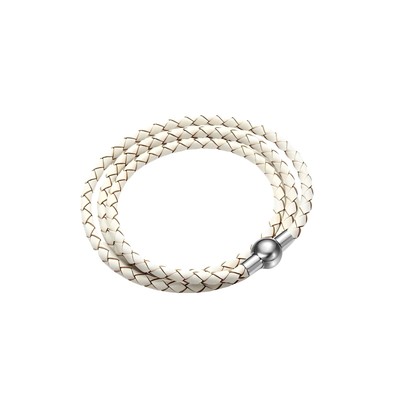 Linx triple wrap, white leather bolo, cord bracelet for men or women | eBay