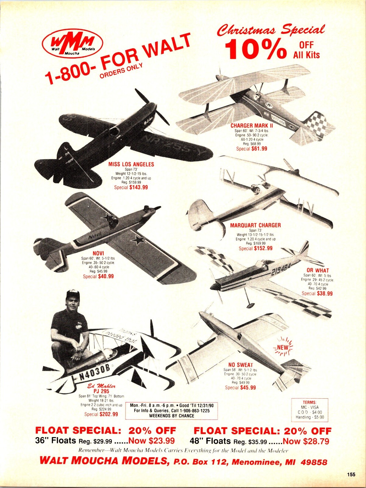 Walt Moucha Models RC Airplanes Vintage 1991 Print Ad Wall Art Decor | eBay