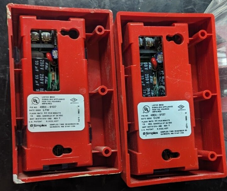 USED Simplex 4904-9137 Fire Protection Strobe Light Lot of 2 | eBay