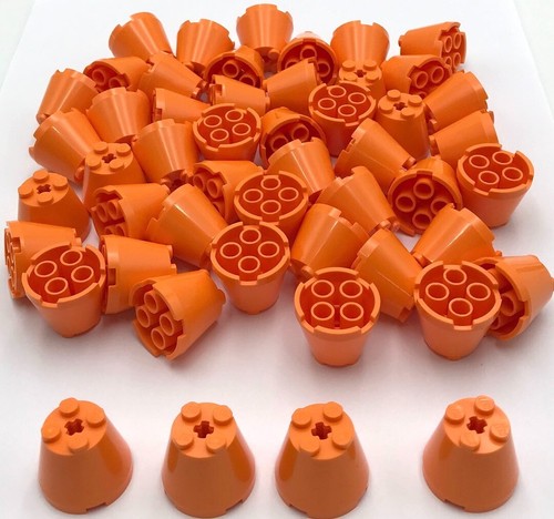 Lego 50 New Orange Cones 3 x 2 Parts | eBay